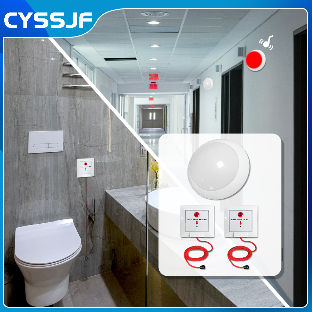 Nurse Calling Bell System Wireless Hospital Call Patient Pager Calling Button Bathroom Toilet ...