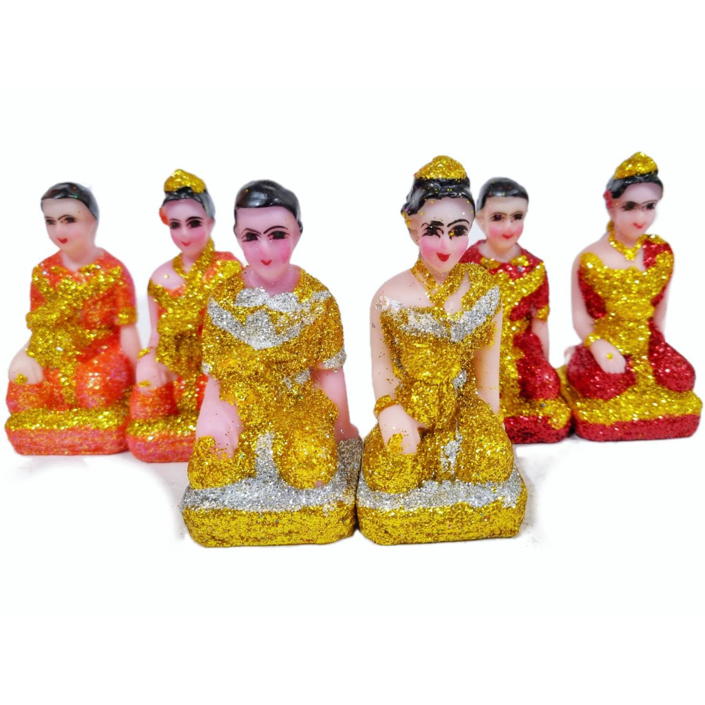 T Thailand Imported Worship Golden Boy Jade Girl Vow Four-Faced Buddha ...