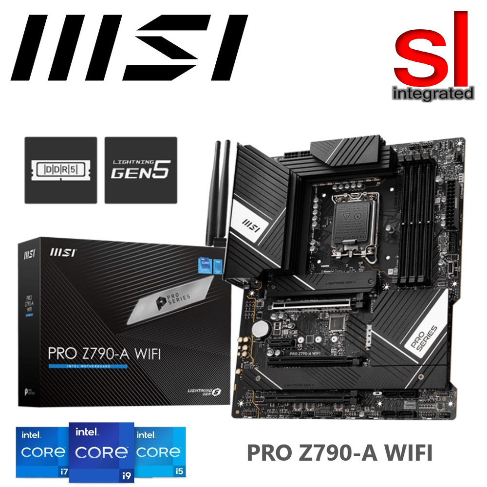 MSI PRO Z790-A WIFI DDR5 ATX Gaming Motherboard + Intel 13th Gen ...
