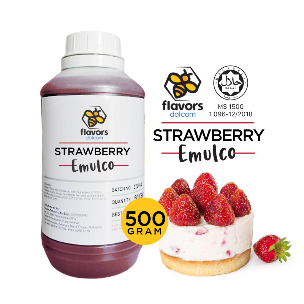 [HALAL] Flavors Dotcom - Strawberry Emulco (500g/250g) Strawberry ...