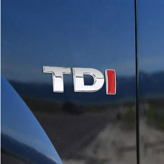 Tdi 3d Metal Silver Red Emblem Body Logo Badge for Volkswagen Audi ...
