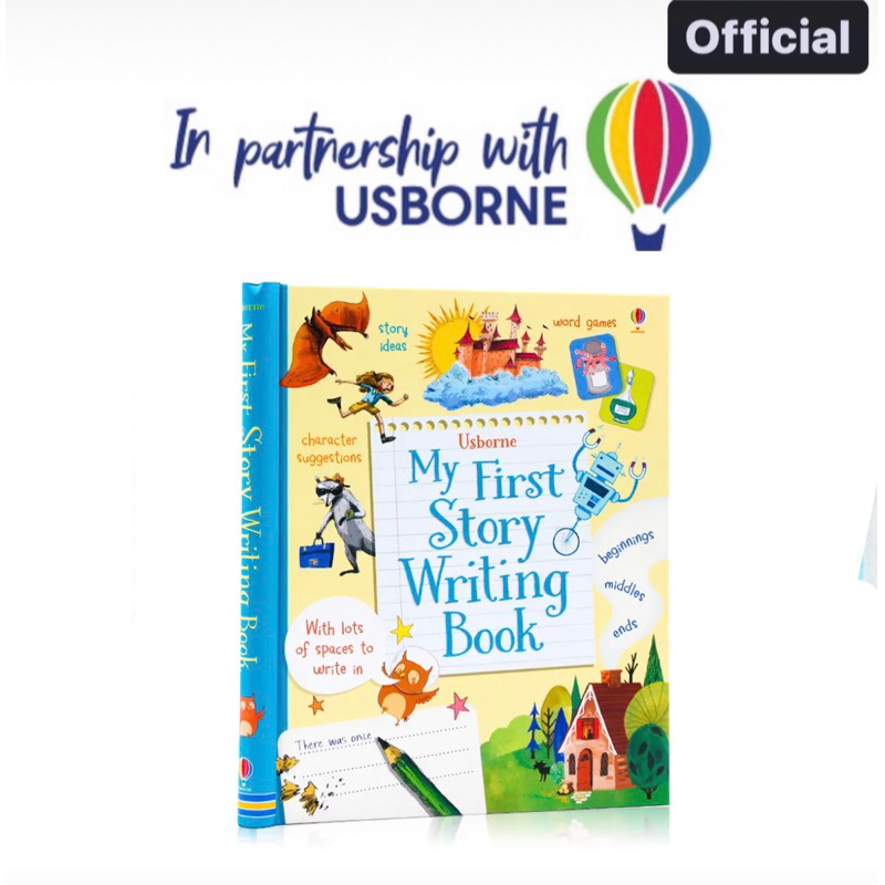 Usborne My first story Writing book Word Games with lots of spaces to ...