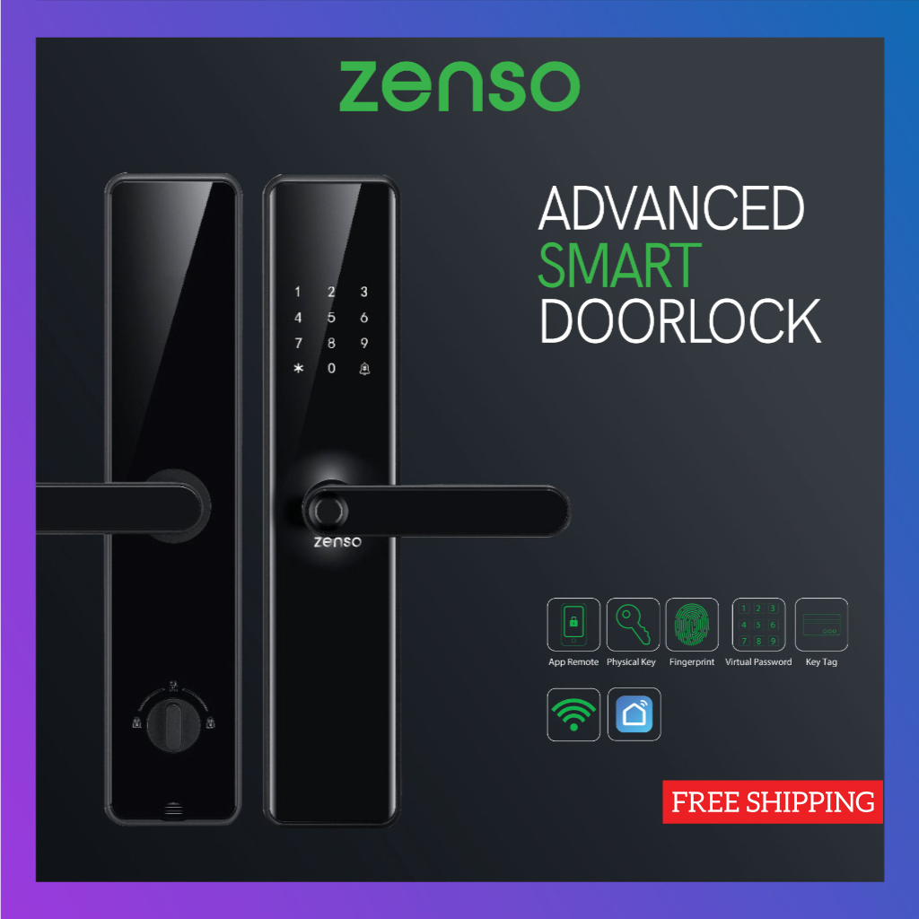 ZENSO Smart Door Lock Smart Digital Lock Password Key Card Smart App ...