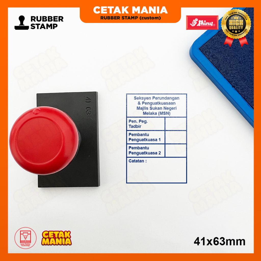 Cop Kayu/Cop Getah/ Rubber Stamp Custom (Penunjuk, Name Chop, Company ...