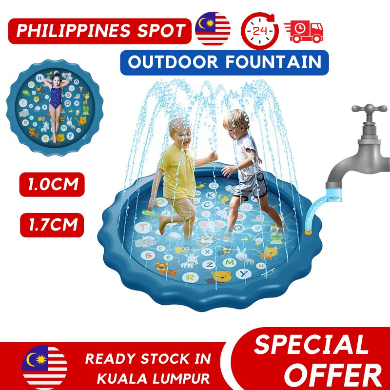 Spot goods Outdoor Swimming Pool Fountain Mat Sprinkler Fountain Pool ...