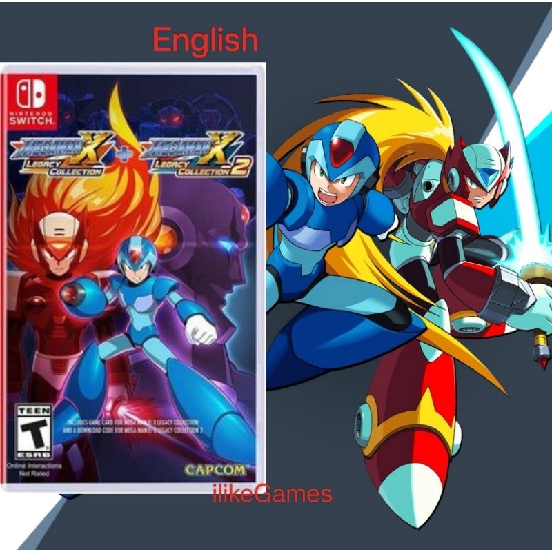 USA_English Nintendo Switch NS Mega Man X Legacy Collection 1 + 2 ...