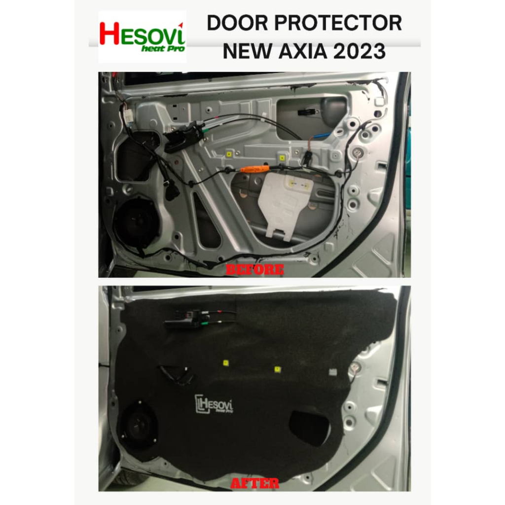 Perodua Axia (Gen 2) - HESOVI Door Insulator for Soundproof, Heat ...