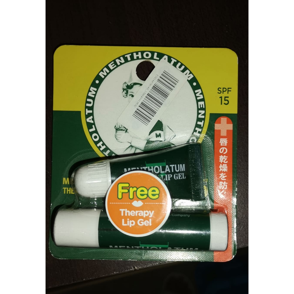 Mentholatum Therapy Lip Balm SPF15 3.5g (Free Lip Gel 3.5g) | Shopee ...