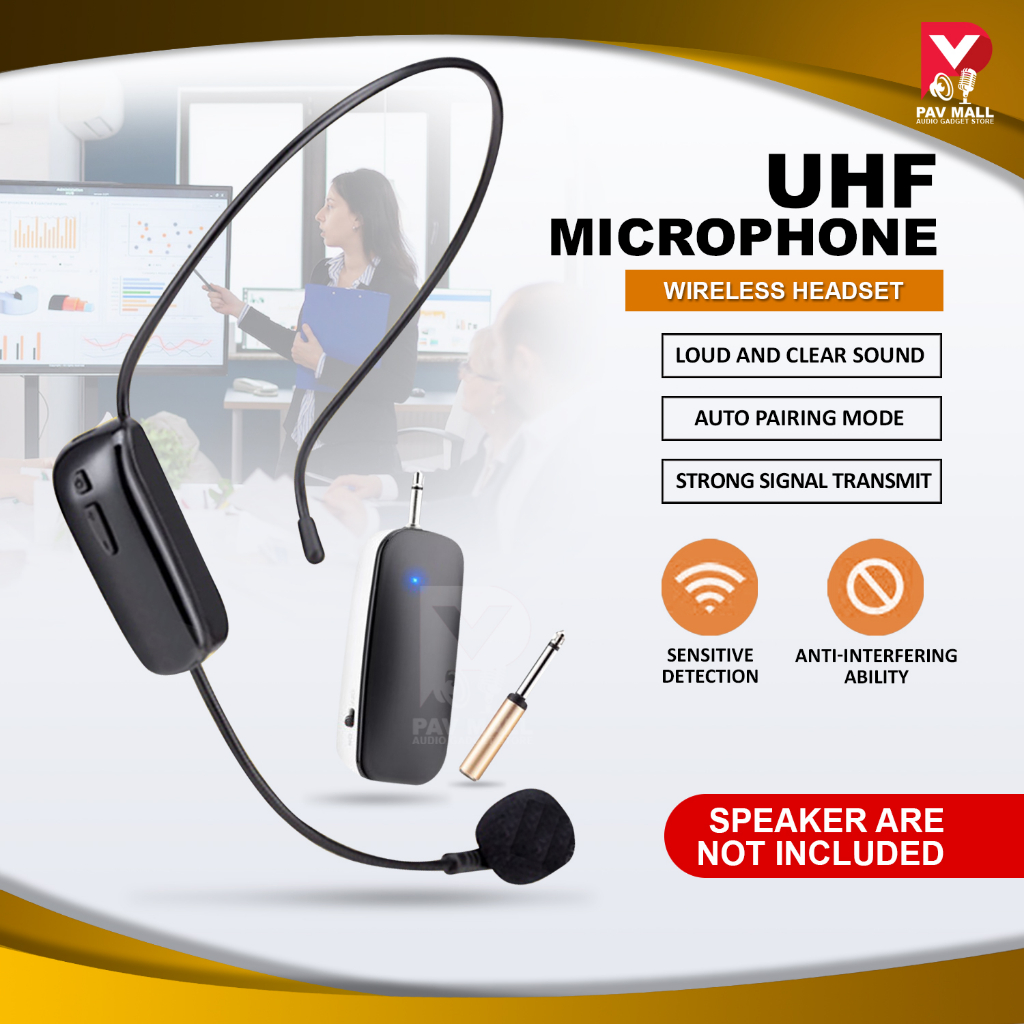 Wireless Microphone UHF for Voice Amplifier Speaker | Mikrofon Mic Imam ...
