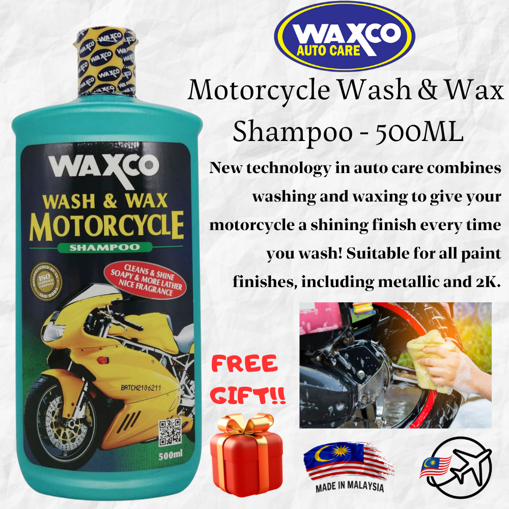 WAXCO Wash & Wax Motorcycle Shampoo / Motorcycle Shampoo Wash & Wax ...