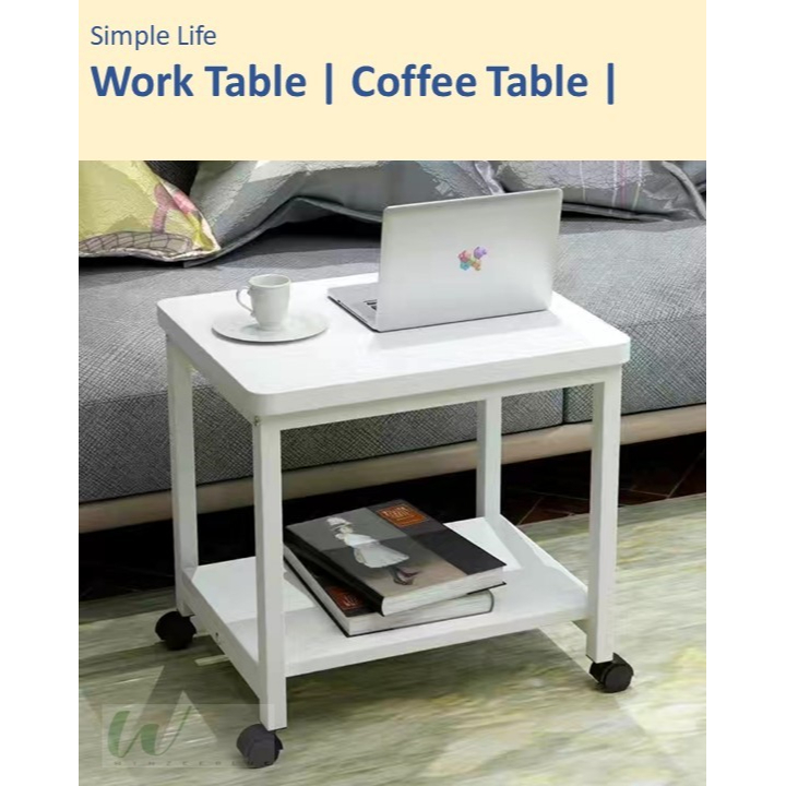 Mobile Coffee Table Meja Kopi Laptop Table Printer Rack Sofa Side Table ...