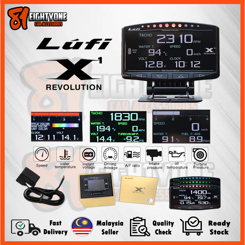 [81] Lufi X1 Revolution OBD OBD2 Smart Digital Multi Meter Gauge ...