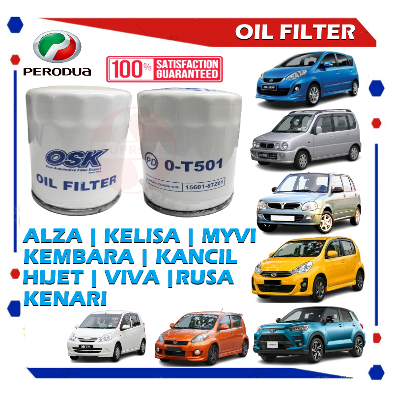 HITAM S2u Oil Filter Perodua Alza Kelisa Kenari Kembara Kancil Myvi ...