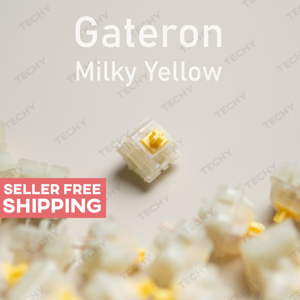 Gateron Milky Yellow 5 Pin Mechanical Switches for Mechanical Keyboards ...