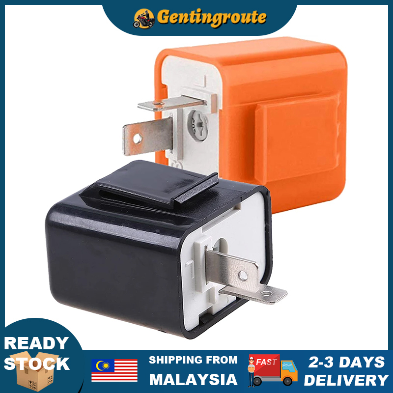 2 PINS MOTORCYCLE 12V UNIVERSAL FLASHER RELAY LED TURN SIGNAL INDICATOR ...