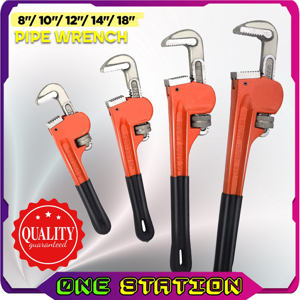 PIPE WRENCH Heavy Duty Type Pipe Wrench Adjustable Plumbing Pliers ...