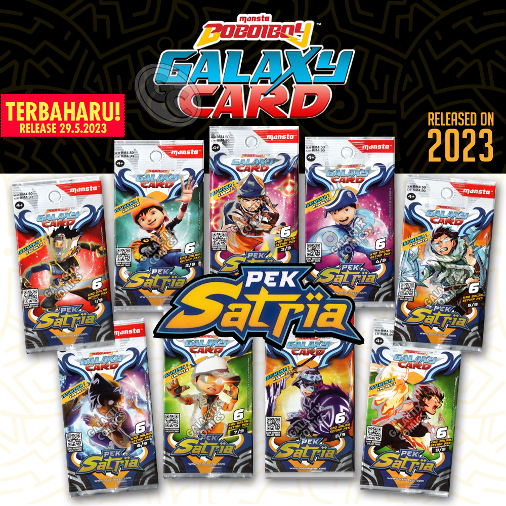BoBoiBoy Galaxy Card Kad Pek Satria (Full Set) | Shopee Singapore