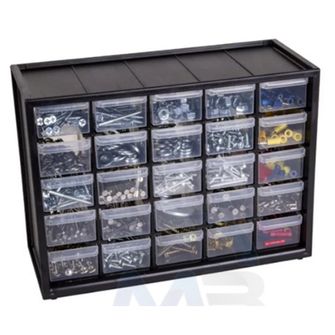25 Compartment Heavy Duty Cabinet drawers | Screw Organizer Drawer | 25 ...