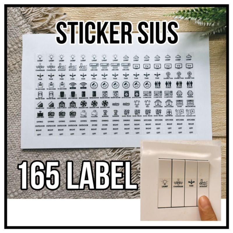 Suis Label Sticker/ Switch Label PVC Sticker / Sticker Suis / Sticker ...