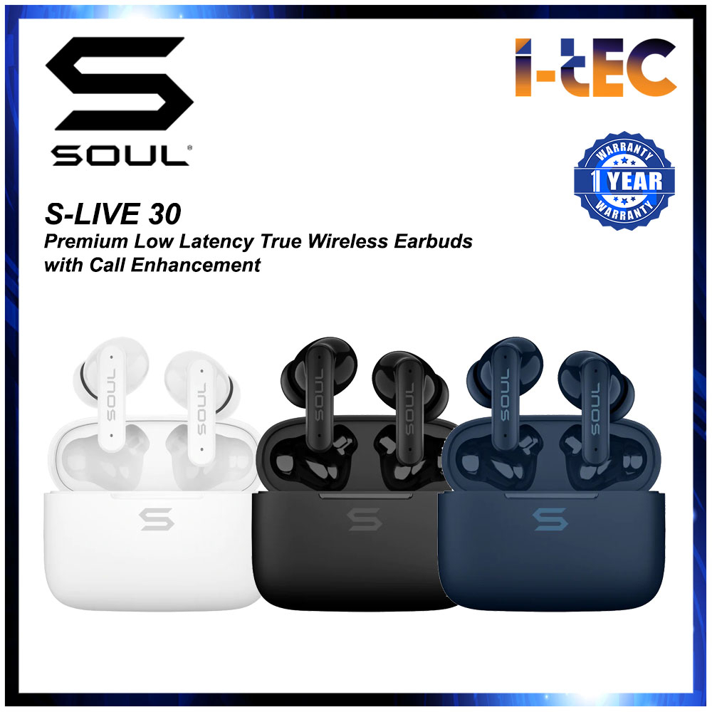 SOUL S-LIVE 30 Premium Low Latency True Wireless Earbuds with Call ...