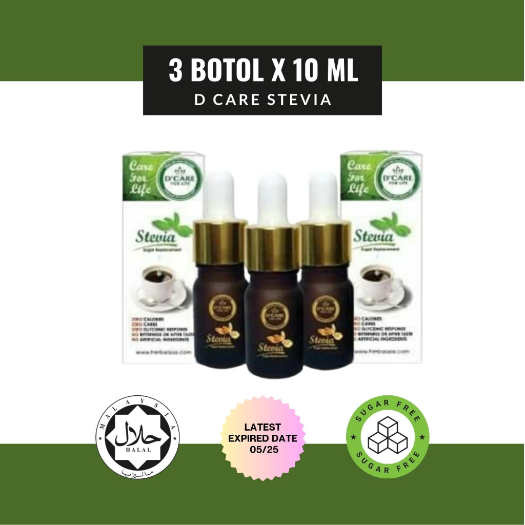 D CARE STEVIA SWEETENER (3 BOTOL - BUNDLE) | Shopee Singapore