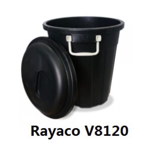 12 Gallon Plastic Garbage Dustbin Trash Pail With Cover / Tong Sampah Tong Sampah Hitam / Black ...