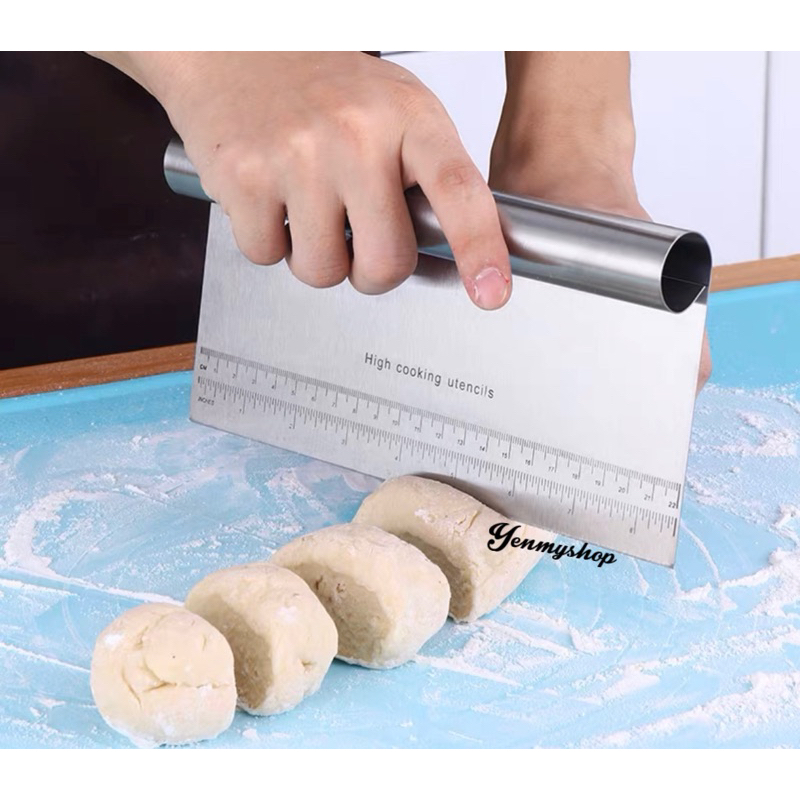 Stainless Steel Smoother Cake Scraper spatula Pizza Scraper Cutter ...