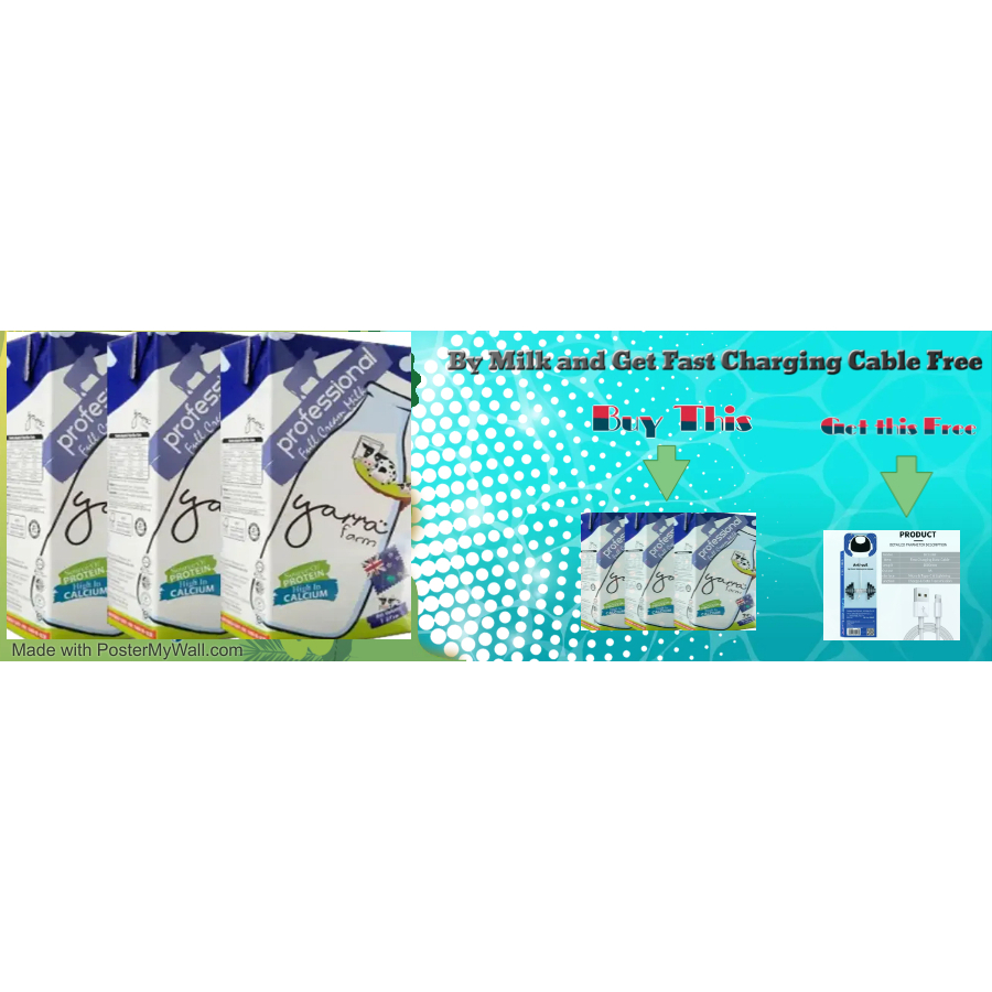 Yarra Farm Fresh UHT Full Cream Milk (1Litre) Susu Bottle without Cap ...