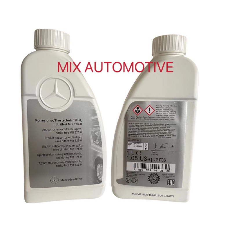 MERCEDES COOLANT BLUE ANTIFREEZE A000989082520 OFFER PRICE A 000 989 08 ...