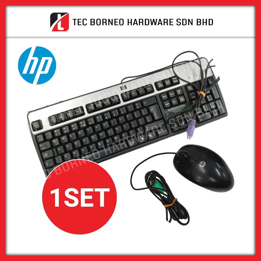 TEC HP 104 Keys Wired Keyboard Black and Silver - KB-0316 HP 537748-001 ...