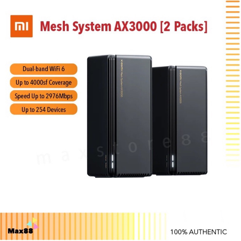 Xiaomi Router AX3000 System 5GHz Dual WiFi 6 up to 2976mbps 254 devices ...