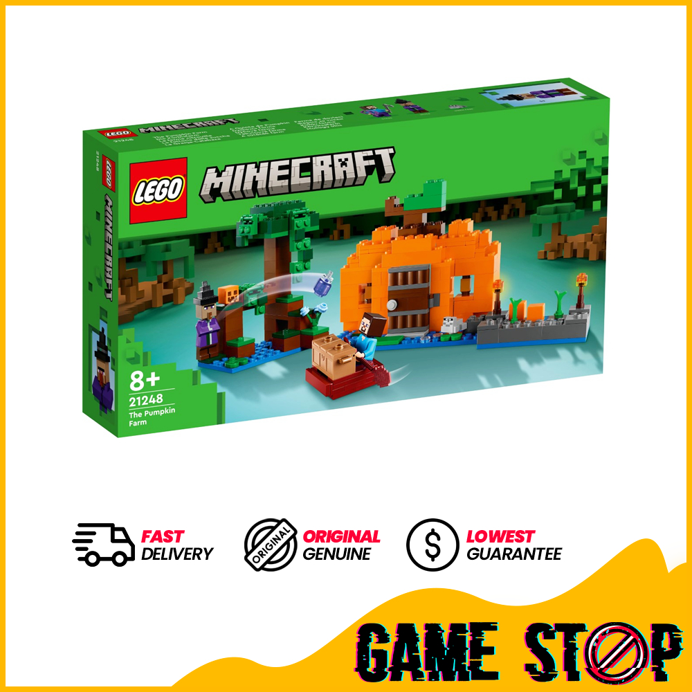 LEGO 21248 Minecraft The Pumpkin Farm Set, Buildable House Toy with a ...