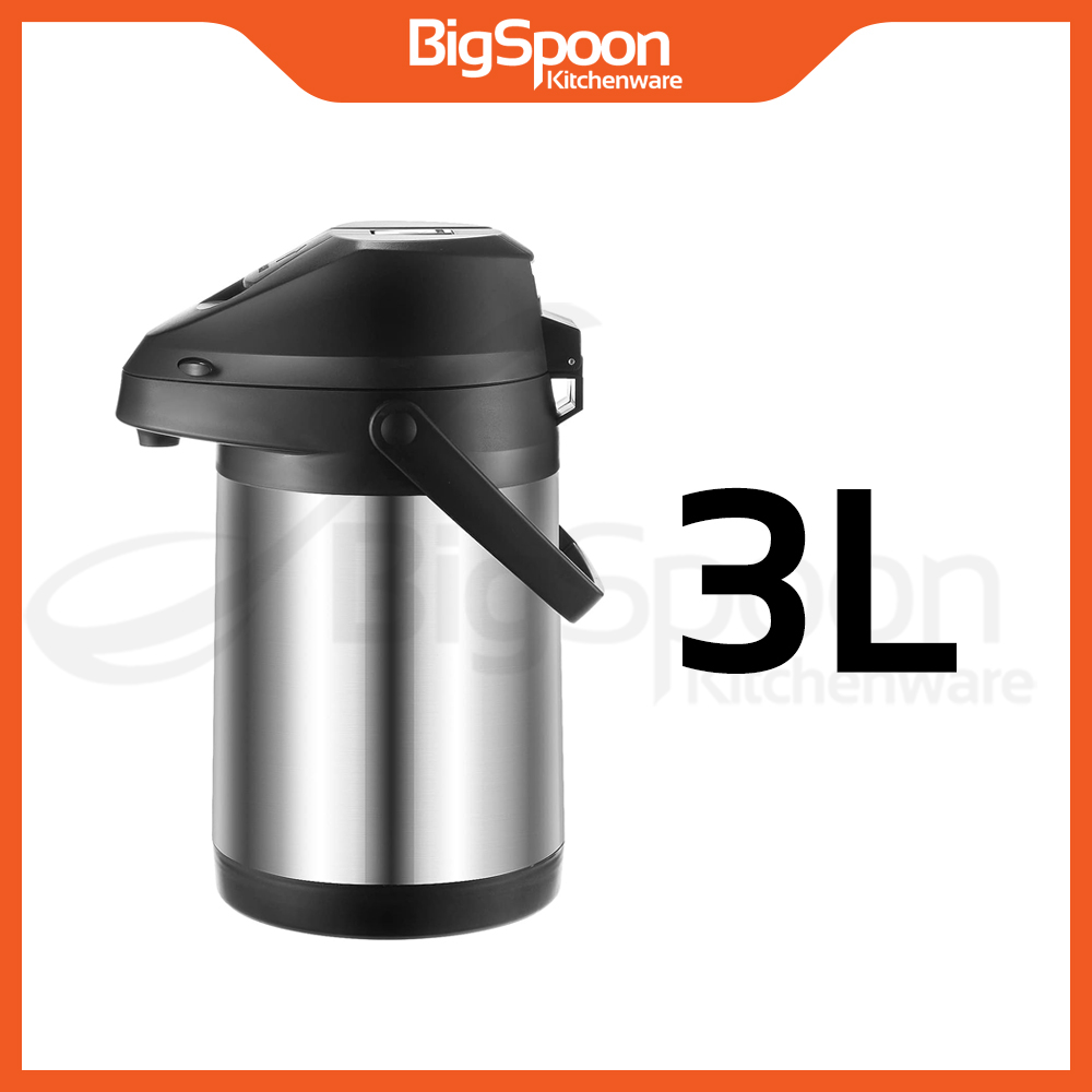 KAPPER 3L/5L Vacuum Flask Stainless Steel SUS304 Pump Water Dispenser ...