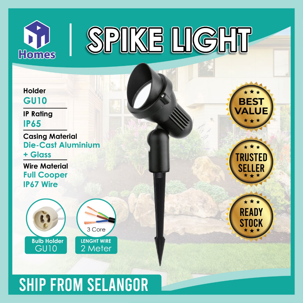 Garden Lawn Light Landscape Lamp Spike GU10 with Cap Waterproof Path ...