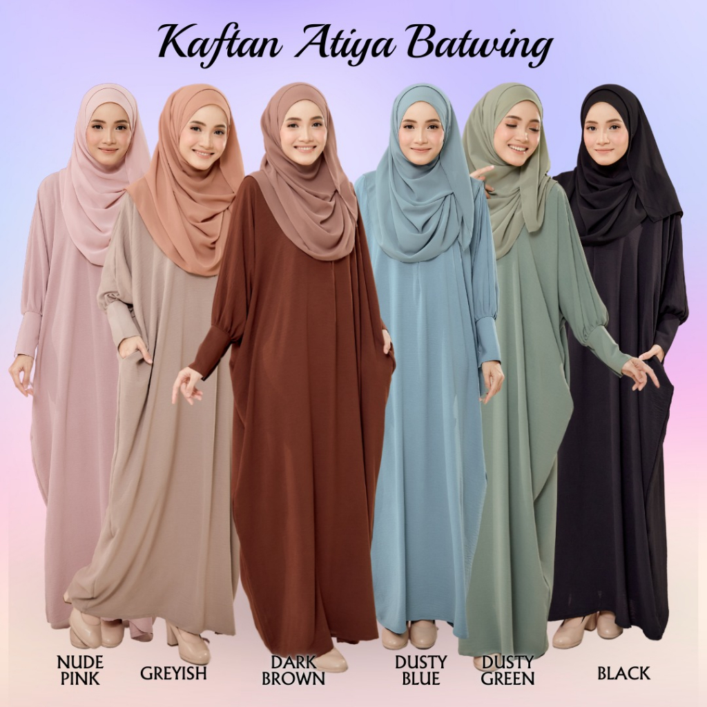 Baju Raya Viral 2025 Dress Abaya Jubah Muslimah Kaftan Ironless Arabic ...