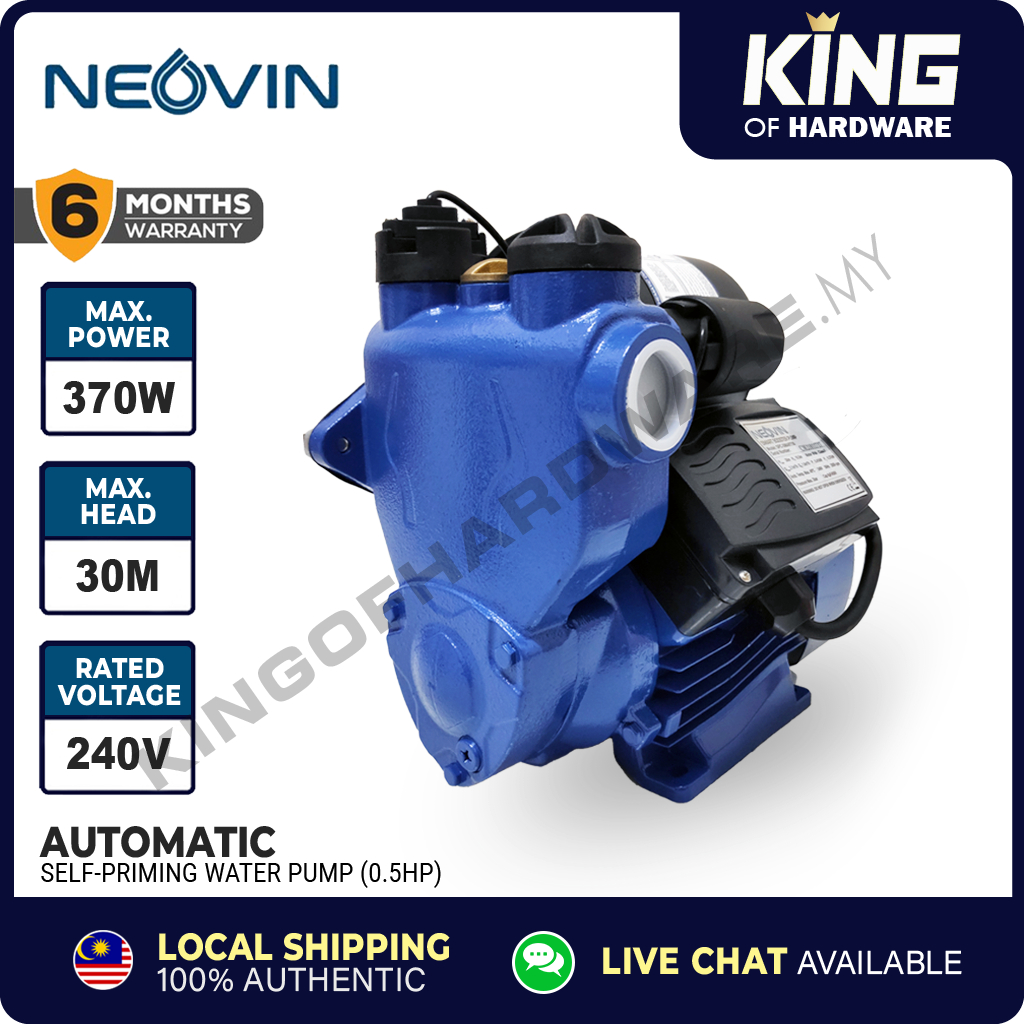 Neovin 0.5HP (370W) Automatic Self Priming Water Pump SPC-Smart50 | Pam ...
