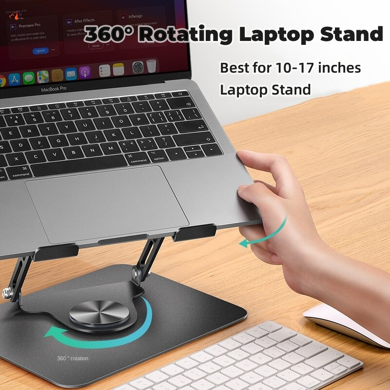 360 Rotating Laptop Stand Foldable Laptop Stand Height Adjustable ...