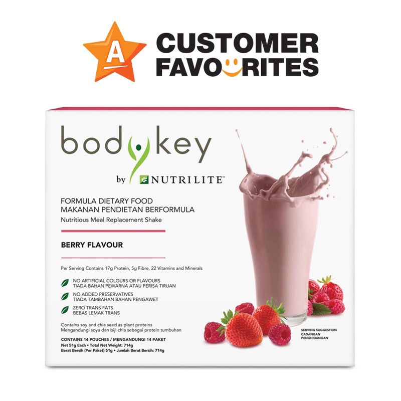 BodyKey By Nutrilite Meal Replacement Shake (Berry) | Shopee Singapore