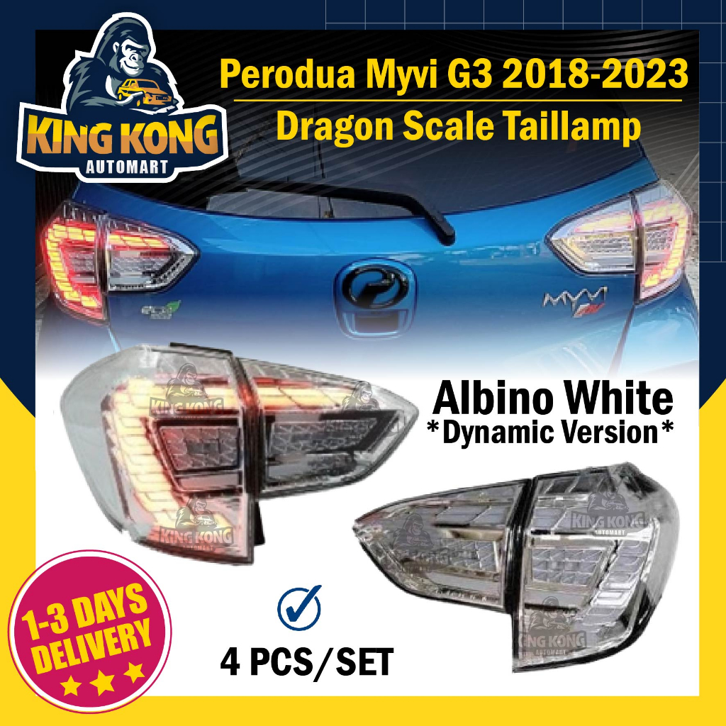 Perodua Myvi 2018 - 2022 Dragon Scale Tail Lamp With Signal Running ...
