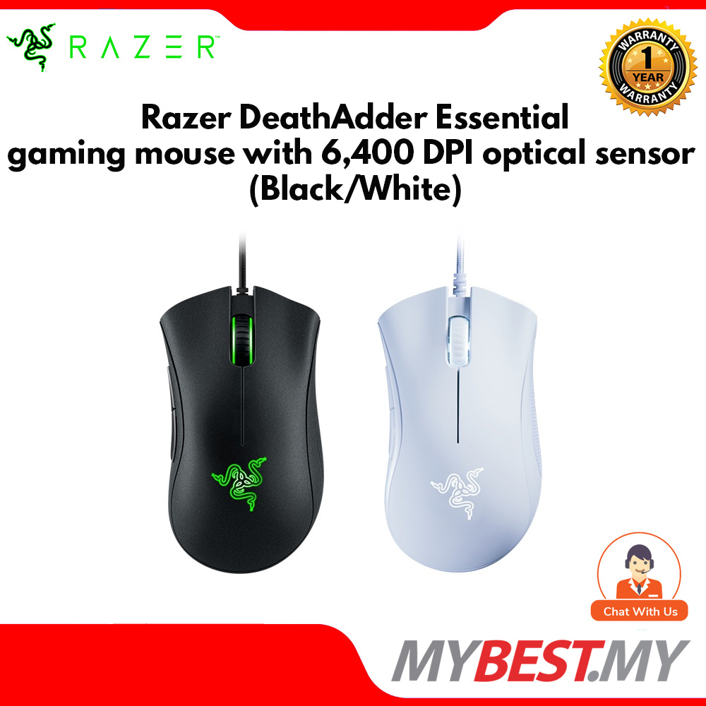 Razer DeathAdder Essential - Essential gaming mouse with 6,400 DPI ...