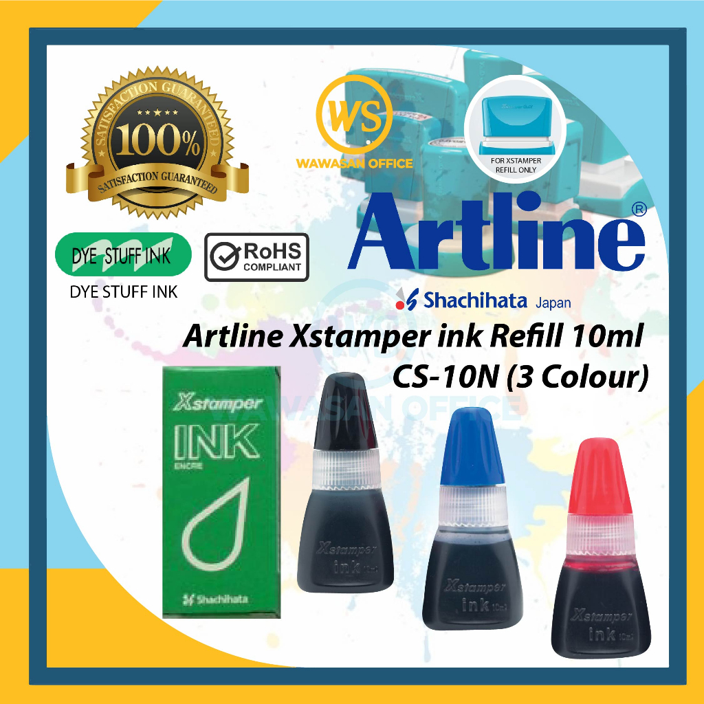 Artline Xstamper Ink / Xstamper Refill Ink / Stamp Refill ink (10ml ...
