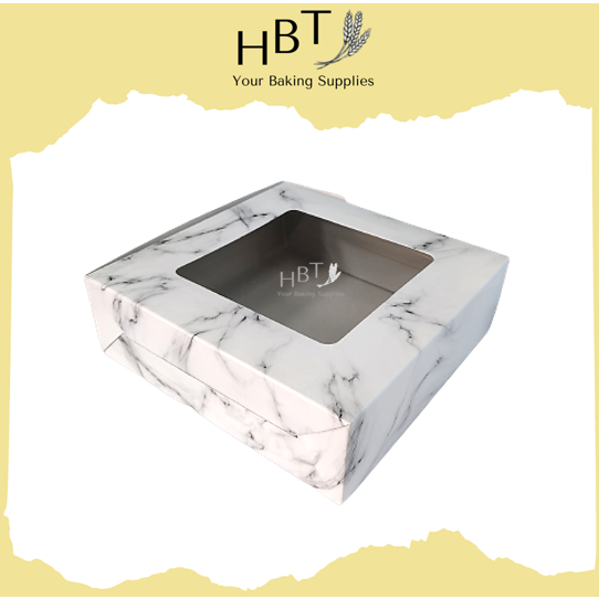 Marble Box Window Box Kotak Kek Brownies Box Kek Marble Food Storage ...