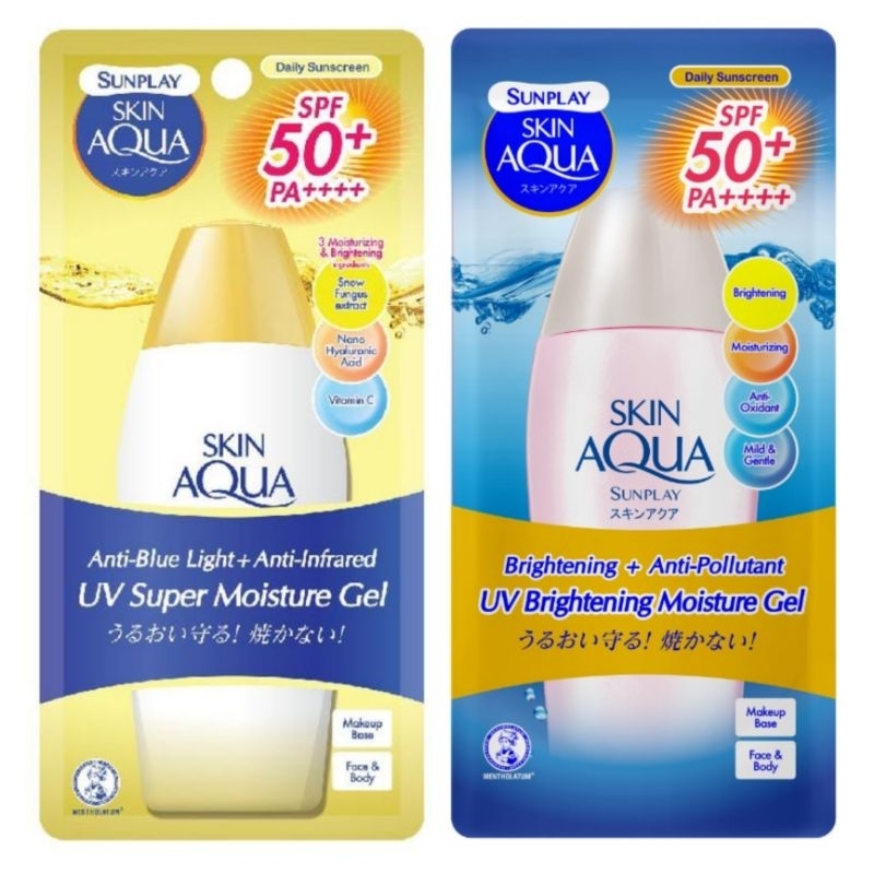 Sunplay Skin Aqua UV Brightening Moisture Gel/ Super Moisture Gel SPF50+ PA++++ (80g) | Shopee ...
