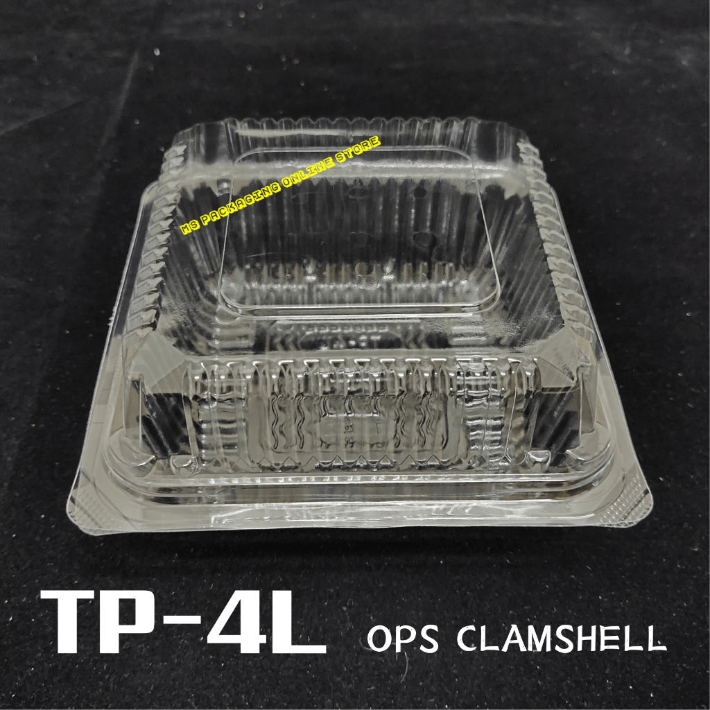 TOLI OPS Clamshell TP-4L Plastic Tray -60pcs± Disposable Packaging Food ...