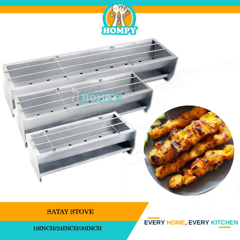 Charcoal BBQ Satay Grill Stove /Dapur Pembakar Sate 18inch /24inch ...