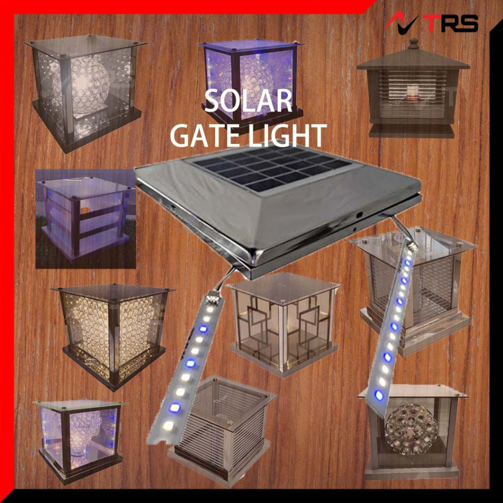 300MM SOLAR NON RUST LED OUTDOOR GATE LIGHT / SOLAR GATE LIGHT / 太阳能柱头灯 ...
