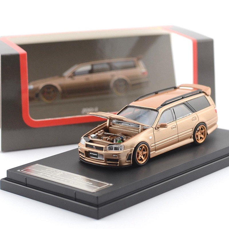 ZOOM X ARTWORK 1/64 STAGEA GT-R R34 WAGON OPENABLE HOOD WITH DETAILED ...