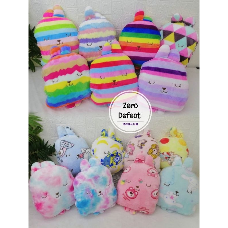 Craftholic Rabbit 梨花兔子 暖手被 空调被 2 in 1 Blanket Soft Toys Cartoon Soft ...