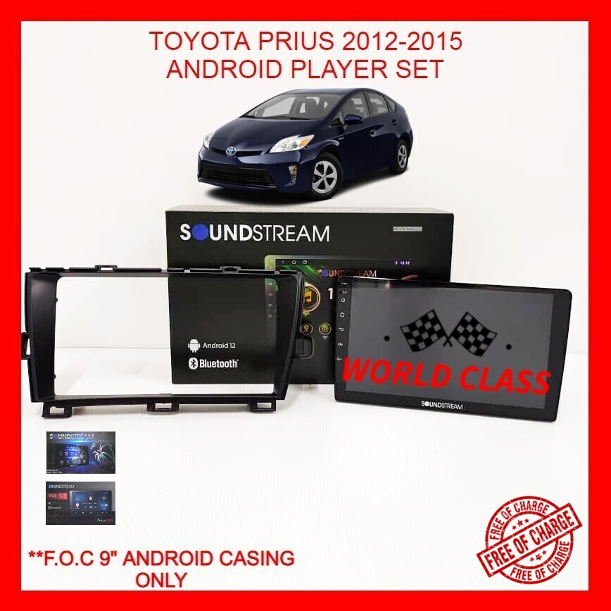 TOYOTA PRIUS 2012-2015 (SMALL) 9" SOUNDSTREAM ANDROID IPS PLAYER FULL ...