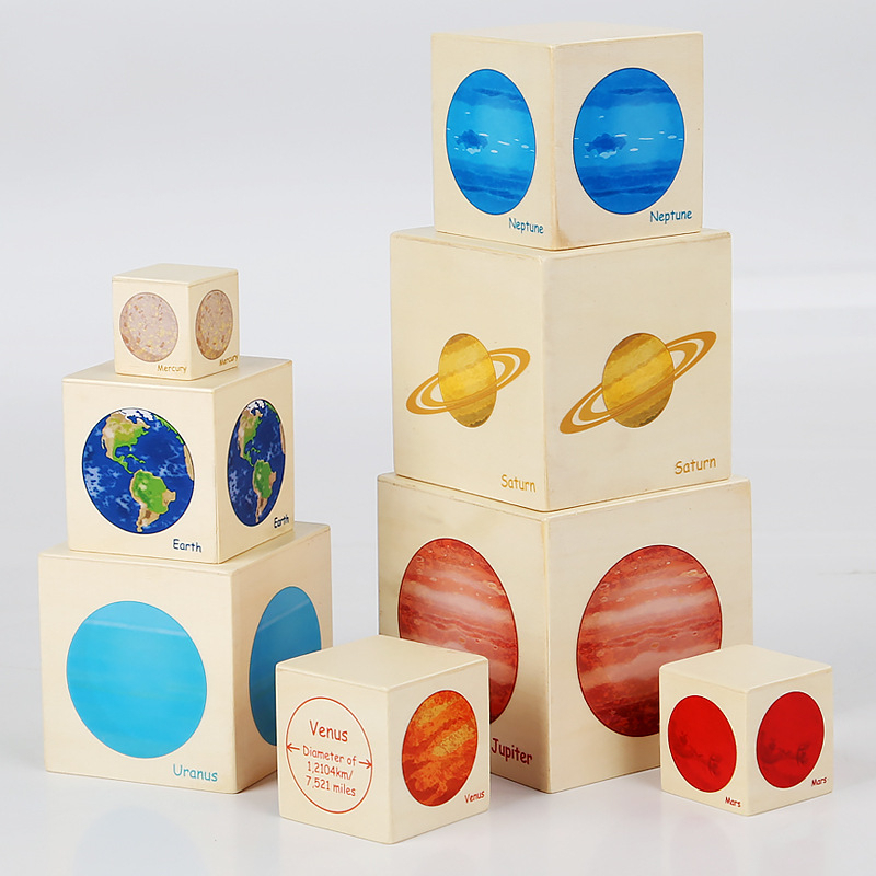 Wooden Solar System Cosmos Learning Game Toy Life Cycle Planets ...